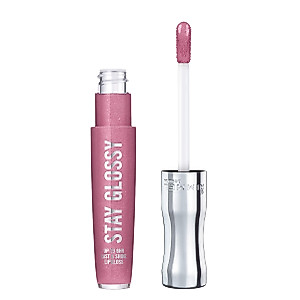 Rimmel Stay Glossy Lip Gloss - Non-Sticky and Lightweight Formula for Lip Color and Shine - 030 Cake for Breakfast, .18oz