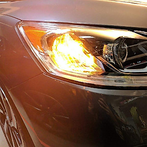 Alla Lighting Super Bright 3156 3157 LED Turn Signal Lights Bulbs, Amber Yellow 2000 Lumens T25 Wedge 3457 4157 3157 NAK 3020 30-SMD Blinker Lamps Replacement for Auto Cars Trucks