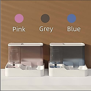 Pet Food Feeder and Water Dispensers Gravity Automatic for Cats and Small Dogs (Blue)