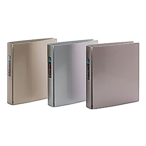 Office Depot® Brand Everbind Fashion 3-Ring Binder, 1 1/2" Round Rings, Assorted Metallic Colors, Pack Of 12