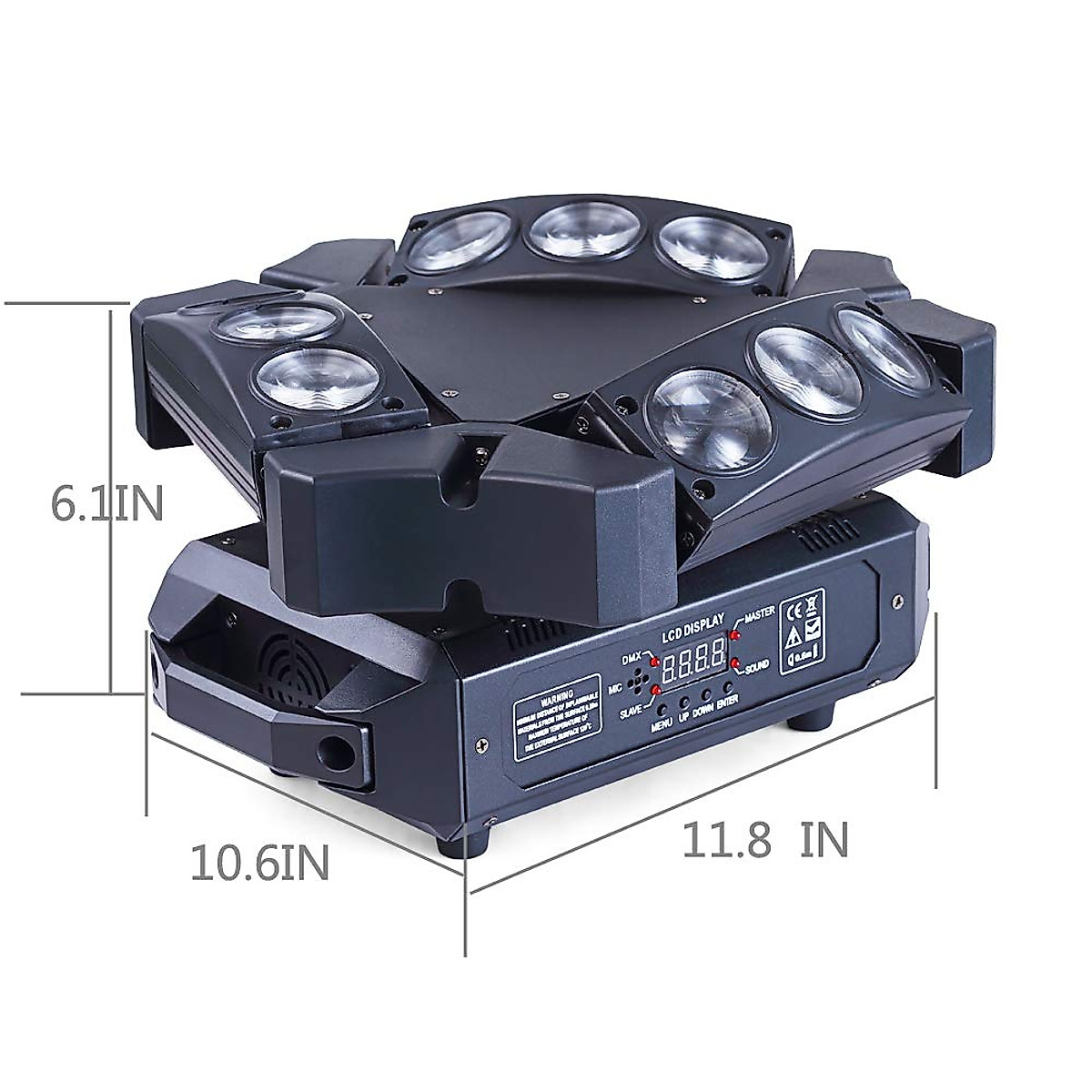 Stage Lights Moving Heads Dj Lighting DMX Lights DMX 512 Sound Activated for Party, Disco, Dance Floor, Bar, Wedding, Stage DJ Equipment Light Show shehds Lighting
