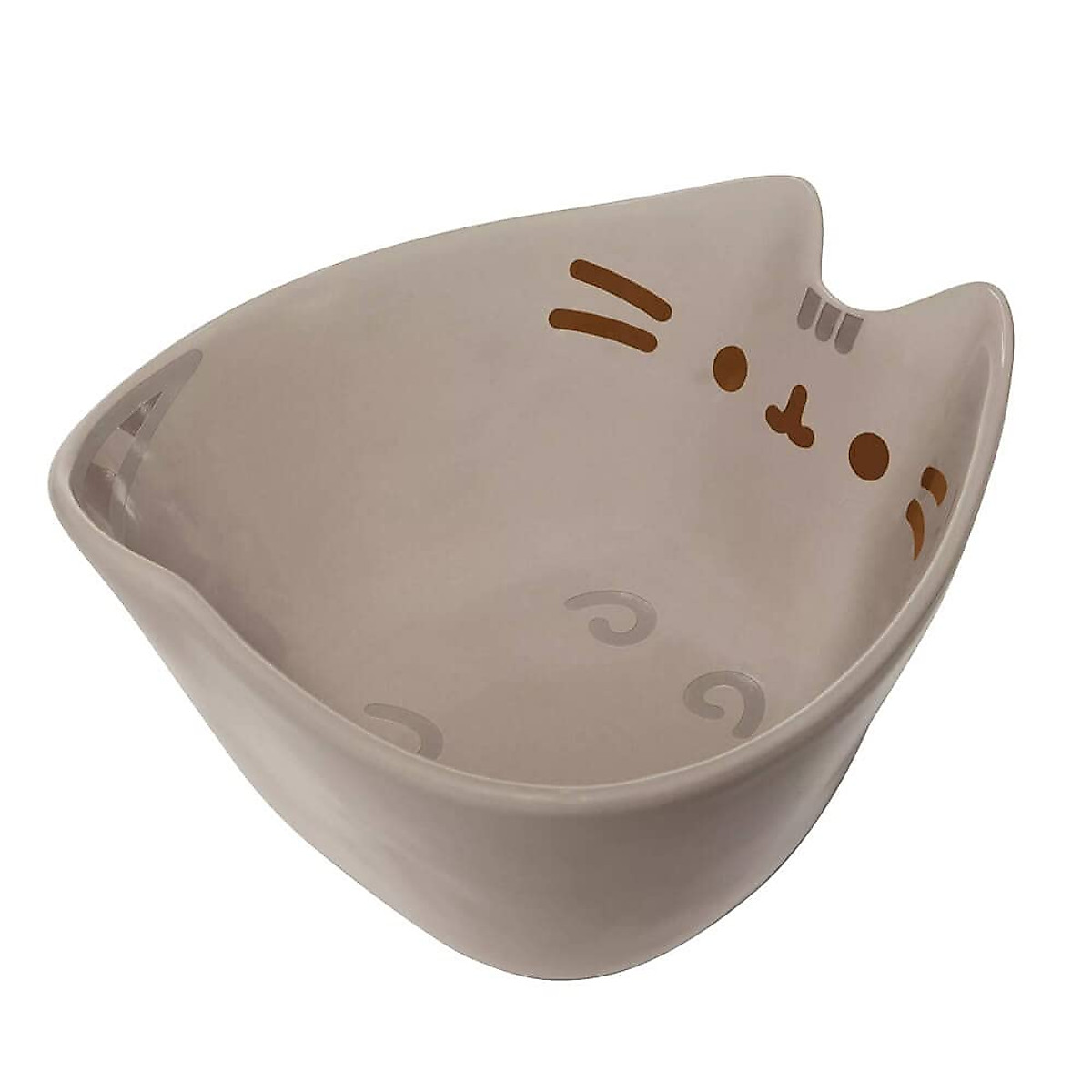 Enesco Pusheen The Cat Shaped Sculpted Rice Bowl with Chopsticks, 6.5 Inch, Grey