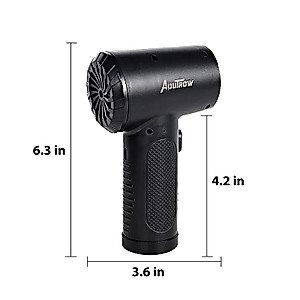 Aoutrow Electric Air Duster, Powerful Air Blower for Computer Car Cleaning Reusable Power 100000 RPM Motor, 3 Adjustable Speed Keyboard Cleaner Kit with 4 Nozzles & 4 Brushes