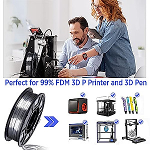 Silk PLA 3D Printer Filament 1.75mm Bundle,Shiny Silk Gold Silver White Red Metallic pla 3D Printing Filament 4 Pack Each Small Spool 0.25kg Multipack