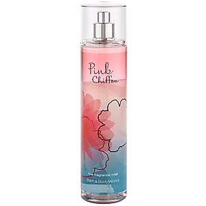 Bath and Body Works Pink Chiffon Fine Fragrance Mist 8 Ounce Tall Rounded Bottle