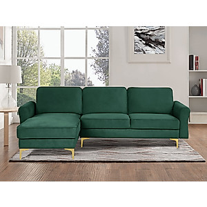 LifeStyle Solutions Langston Sectional Sofa, Green