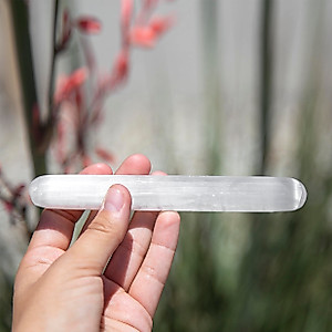 7 pcs Selenite Sampler Set / Healing Kit: 1 Selenite Tower, Palm Stone-1 Oval 1 Heart, 3 Wands-Blunt Pointed and Raw,and 1 Desert Rose with a Certificate of Authenticity