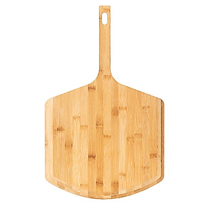Pizza Peel 16 Inch, Natural Bamboo Pizza Peel Pizza Paddle Spatula Oven Accessory for Large Wood Pizza Board For Transferring & Serving, Wood Pizza Cutting Board for Cheese Bread Fruit Vegetables