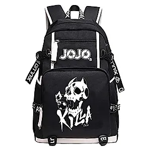 TPS JoJo's Bizarre Adventure Kujo Jotaro Anime Bookbag Waterproof School Bags USB Charging Laptop Backpack Unisex Travel Bagpack (6)