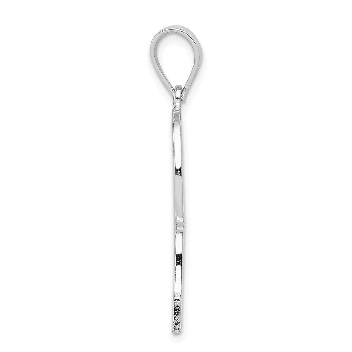 Solid 925 Sterling Silver Initial Letter R Alphabet Charm Pendant 35mm