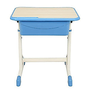 CuisinSmart Student Desk Chair Set Adjustable Kids Table Seats Classroom Furniture Blue