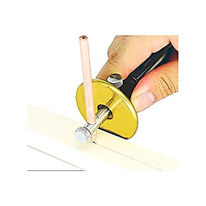 YOSELIN Dovetail Jig Wheel Marking Gauge Tool Set, 1 Bearing Wheel Cutter for Soft Wood, 1 Locked Wheel Cutter for Hardwood,1 Screwdriver,1 Woodworking Pencil,Inch & MM Scale Imperial Ruler. (Grey)