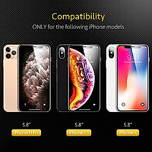 ESR Screen Protector Compatible for iPhone 11 Pro, iPhone Xs/X [2 Pack] [Easy Installation Frame] [Case Friendly], Premium Tempered Glass Screen Protector for iPhone 5.8 Inch (2019)