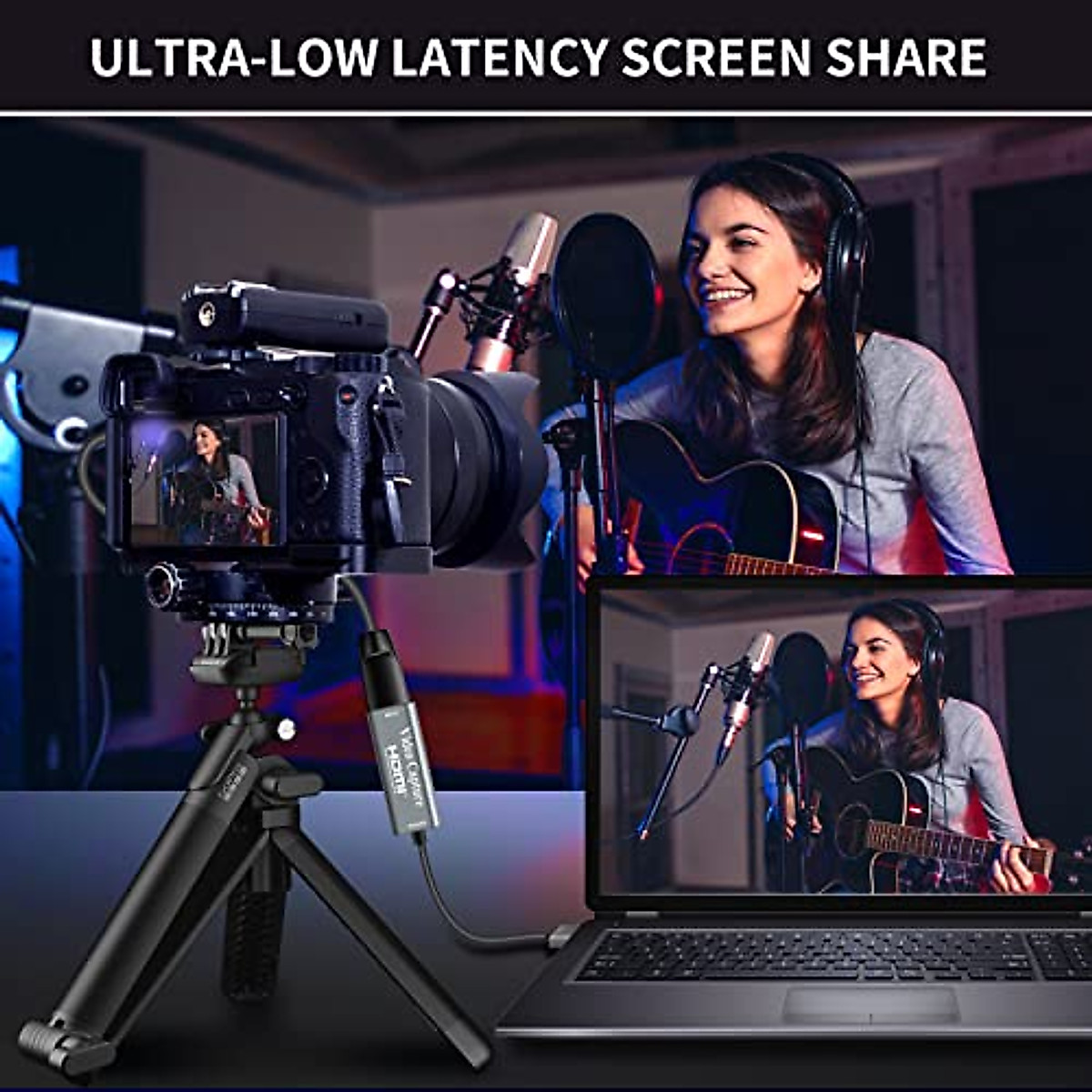 Papeaso Video Capture Cards, 4K HDMI to USB 3.0 Video Capture Device, 1080P HD 60fps Broadcast Live and Record Video Audio Grabber for Gaming, Streaming, Teaching, Video Conference (Silver)