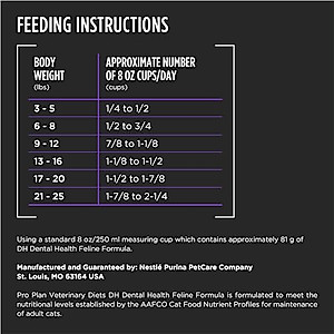Purina Pro Plan Veterinary Diets DH Dental Health Feline Formula Dry Cat Food - 6 lb. Bag