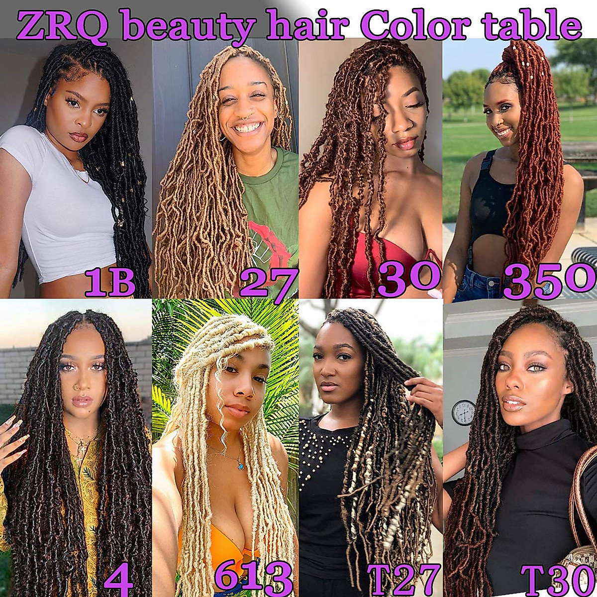 ZRQ 24 Inch 613 Soft Locs Blonde Faux Locs Crochet Braids Hair,6 Packs Pre-looped Blonde Goddess Locs Afro Roots 613 FauxLoc Dreadlocks Extended Soft loc For Woman 613#