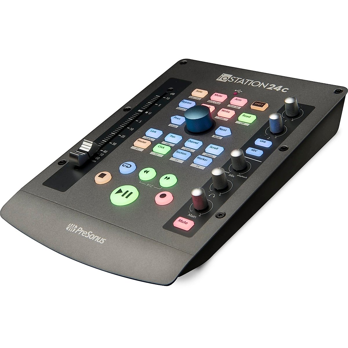 PreSonus ioStation 24c 2x2, 192 kHz, USB Audio Interface and Production Controller with Studio One Artist and Ableton Live Lite DAW Recording Software
