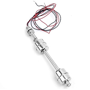 Float Switch Water Level Sensor, Stainless Steel Double Ball Fish Tank Liquid Float Switch Water Level Controller for Water Tank, Pool, Sink, Fish Tank, etc(4 Size)(150mm)