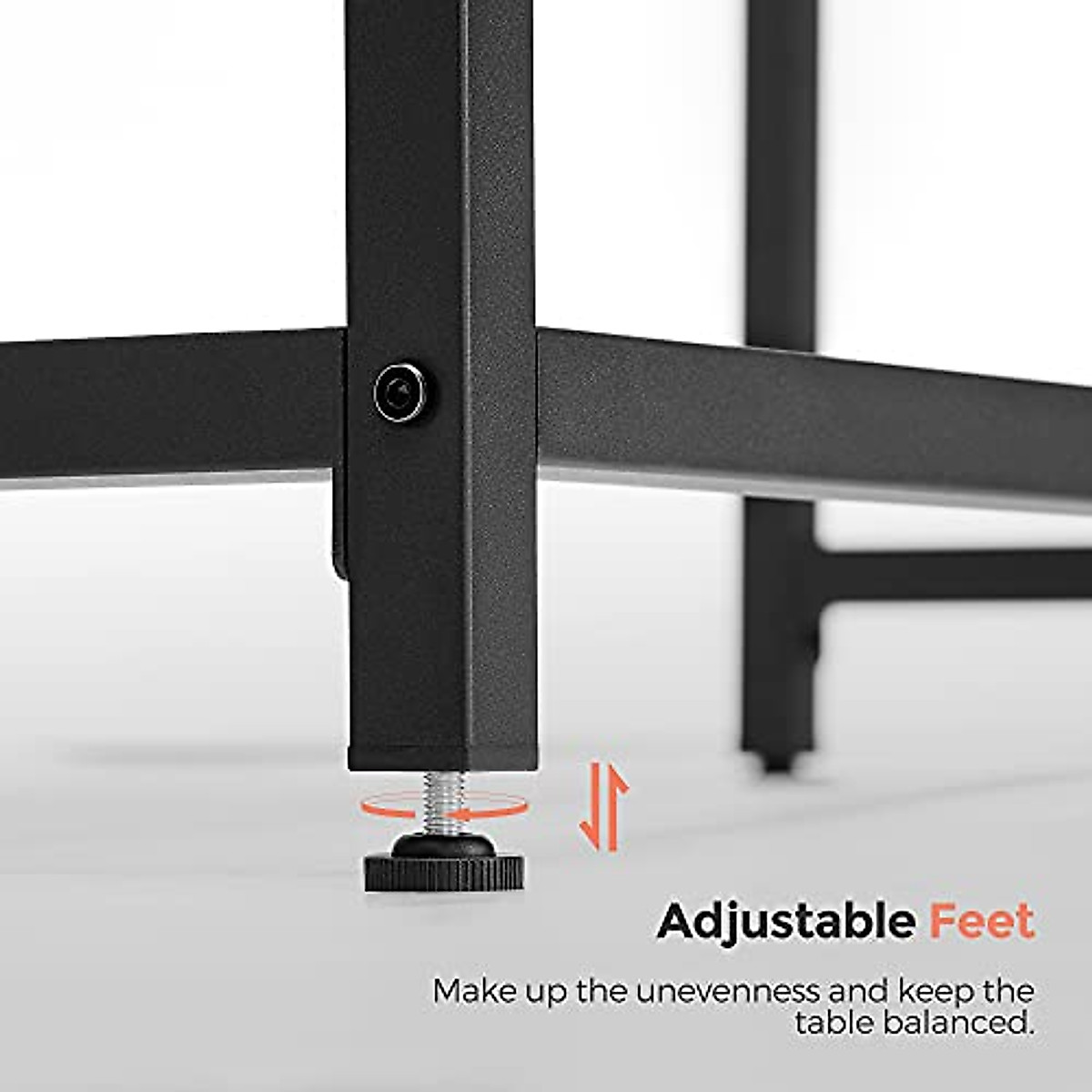 VASAGLE 31.5-Inch Computer Writing Desk, Home Office Small Study Workstation, Industrial Style PC Laptop Table, Steel Frame, Rustic Brown + Black