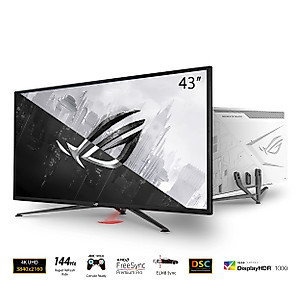ASUS ROG Strix 43-inch 4K HDR DSC Gaming Monitor (XG43UQ) - UHD (3840 x 2160), 144Hz, 1ms, HDMI 2.1 (Renewed)