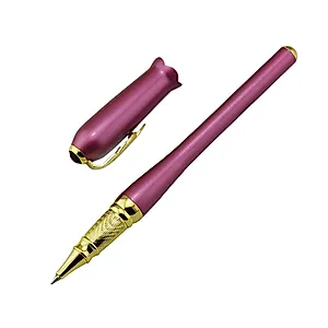 Lanxivi Picasso Greek Irene Purple Rollerball Pen for Woman, Bud Cap Leaf Clip Uniqu Style Gift Box Set
