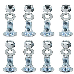 Pack of 8, 710-0451 710 0451 SnowBlowers Skid Shoe (5/16-18) 3/4" Carriage Bolts Nuts and Washers Kit fits MTD Cub Cadet 736-0242 712-04063 784-5580 Oregon 73-031 Rotary 8828