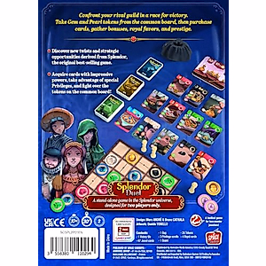 Space Cowboys Splendor Duel Board Game - Strategy Game for Kids and Adults, Fun Family Game Night Entertainment, Ages 10+, 2 Players, 30-Minute Playtime, Made