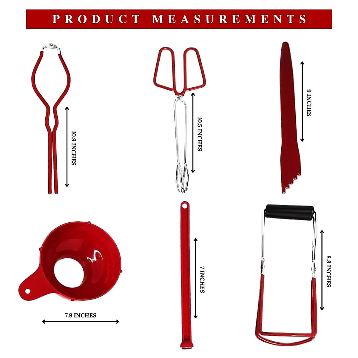 Canning Supplies Starter Kit | Canning For Beginners | Canning Kit | Canning Supplies Jar Wrench, Debubbler For Canning, Jar Lifter, Canning Tongs, Lid Lifter, Canning Funnel, Canning Labels