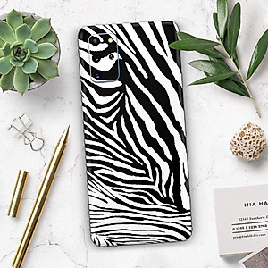 DesignSkinz Toned Zebra Print Protective Vinyl Decal Wrap Skin Cover Compatible with The Samsung Galaxy S20 (Screen Trim & Back Glass Skin)