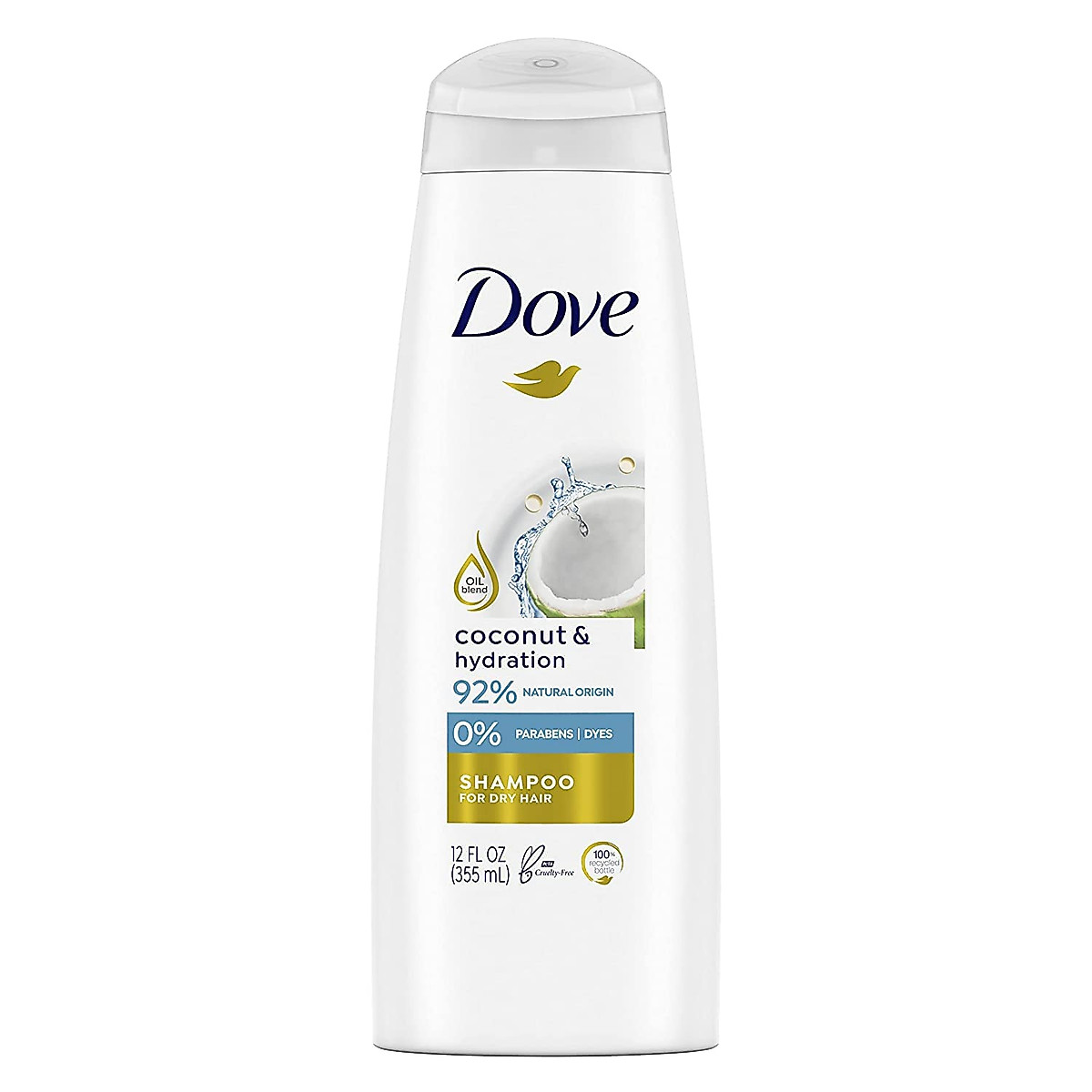 Dove Nutritive Solutions Coconut & Hydration Shampoo, 12 fl oz (Pack of 2)