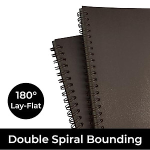 YADUO A5 Grid Spiral Notebook, Graph Paper Journal with 200 pages of Thick Paper, 2 Pack Writing Notepad for Engineering, Graphing in School&Office, 8.3 x 5.7 in, with 2 Gift Pens (Coffee)