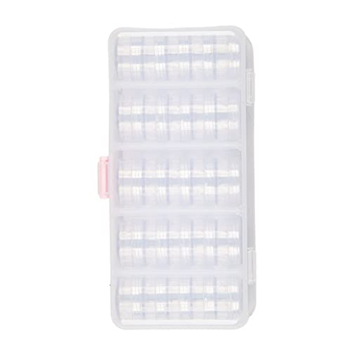 Craft County Clear Organizer Box with 5 Sets of Five Stackable Jars with Lid – 31 Pieces – Great for Diamond Art, Beads, Findings, Saving Space, and More!