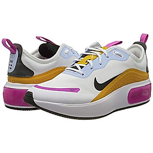 NIKE Women's Race Running Shoe, White Black Pollen Rise Hydrogen Blue, 5.5