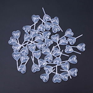100Pcs Transfer Pipettes Squeeze Transfer Pipettes Injectors for Chocolate Cupcakes Strawberries 4ml (Heart Shape)