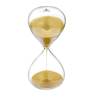 SuLiao Hourglass 60 Minute Sand Timer: 5.1 Inch Gold Sand Clock, Large Sand Watch 60 Min, Unique 1 Hour Glass Sandglass for Kids, Games, Classroom, Home, Desk, Office Decorative