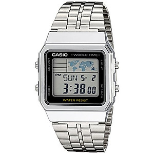 Casio Men's A500WA-1ACF Classic Silver-Tone Watch