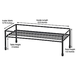 PetRageous 81030 Gizmo's Set The Table Steel Frame Dog Feeder, 3-Inch Tall Dining Table by 13-Inch Long and 6-Inch Wide, Holds Two 5.5-Inch Diameter Bowls, for Small and Medium Dogs and Cats, Black