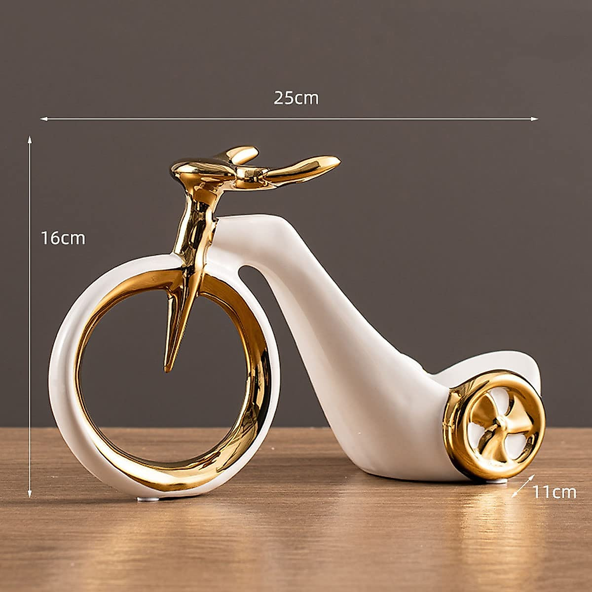 LIULIMI Bicycle Wine Shelf, Ceramics Wine Racks Holder Wine Cabinet for Home Living Room Porch Decoration Creative Gift (White)