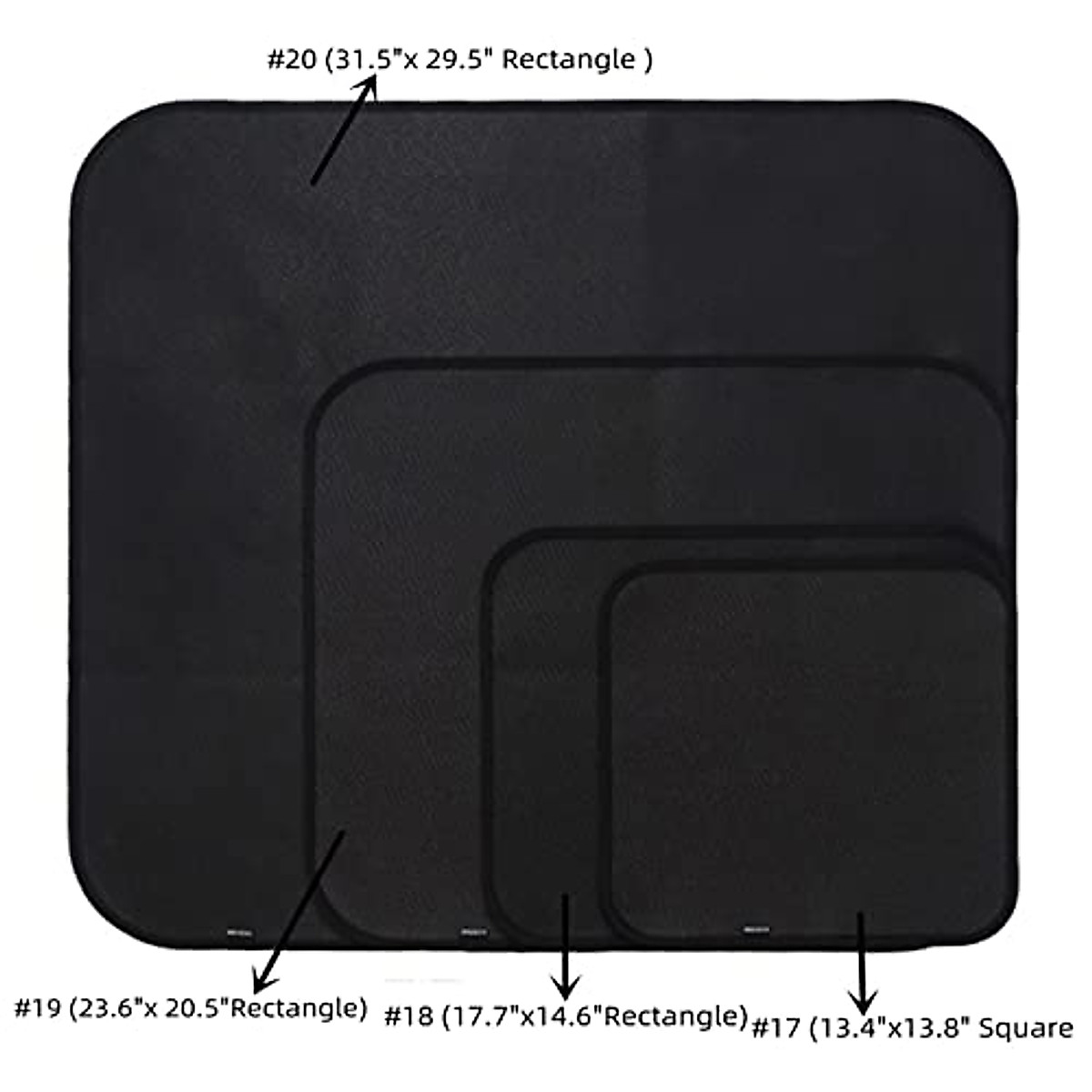 Joyeee Under Deck Grill Floor Mat, Small Square Fire Pit Mats for Griddle Cooking, Outdoor Propane Burners and Portable Charcoal Grills, Heat Resistant 1000 Degrees Fahrenheit, 13.4"x13.8" #17