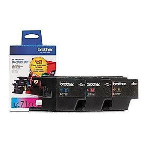 BROTHER International Corp LC713PKS LC713PKS (LC-13PKS) Innobella Ink, 300 Page-Yield, Cyan; Magenta; Yellow, 3/Pk