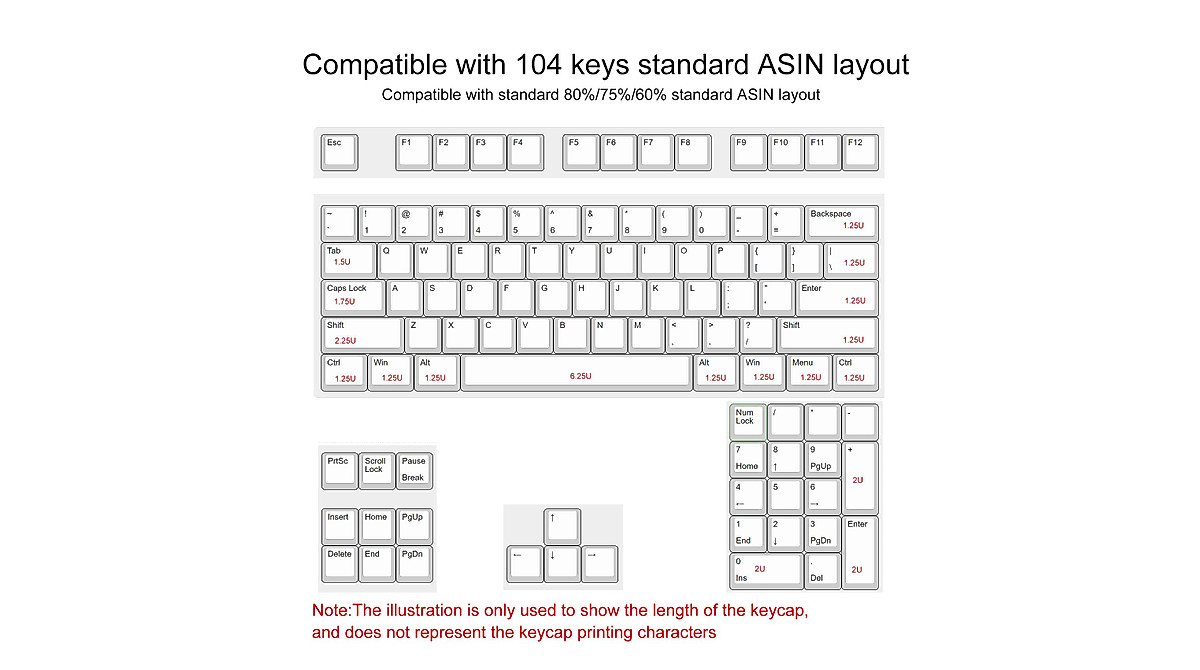 DIERYA PBT Double-Shot Keycaps for Mechanical Keyboards