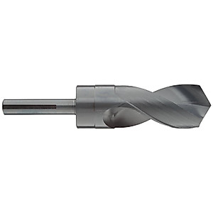 Chicago Latrobe 190F High-Speed Steel Reduced Shank Drill Bit, Black Oxide Finish, Flatted Shank, 118 Degree Conventional Point, 1-1/2" Size