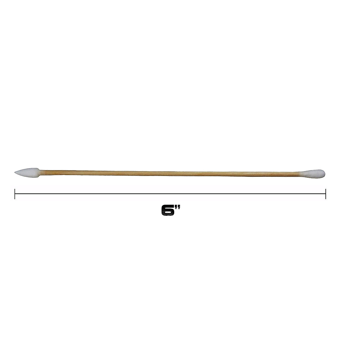 Type-III Universal Gun Cleaning Kit with 100pc 6 Inch Tapered and Regular Tip Cotton Swabs and Black Double Sided Nylon Brush