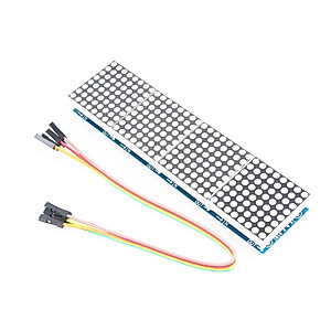 NOYITO MAX7219 Dot Matrix Module 4 in 1 Display Module Blue Red Green Three Colors with 5Pin Wire - Upgrade (Blue)