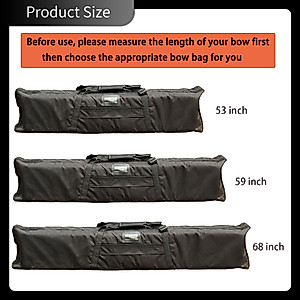 FENJANER Archery Bow Case Recurve Bow Bag Traditional Longbow Bag Lengthen Backpack for Outdoor Shooting Practice (68 inch)