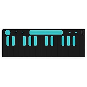 Piano Pad Accessory for J-Play MIDI controller - 25 Keys and Effect Zone, Dedicated Musical App Included, Plug & Play Music instrument Water Edition