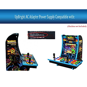 UpBright 5V AC/DC Adapter Compatible with Arcade1up MRV-C-01343 Marvel Super Heroes Capcom 2 Player Counter-Cade Superheroes Countercade Game Machine Arcade 1up 2A 2000mA Power Supply Cord Charger PSU