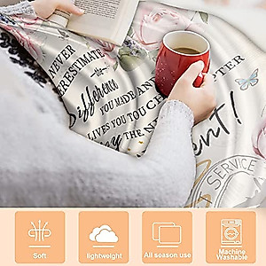 Christmas Retirement Gifts for Women 2023 Retirement Blankets for Female Mom Wife Grandma Nurses Friends Coworkers Happy Retirement Flannel Fleece Blanket for Bedding Sofa Retirement Party Decorations