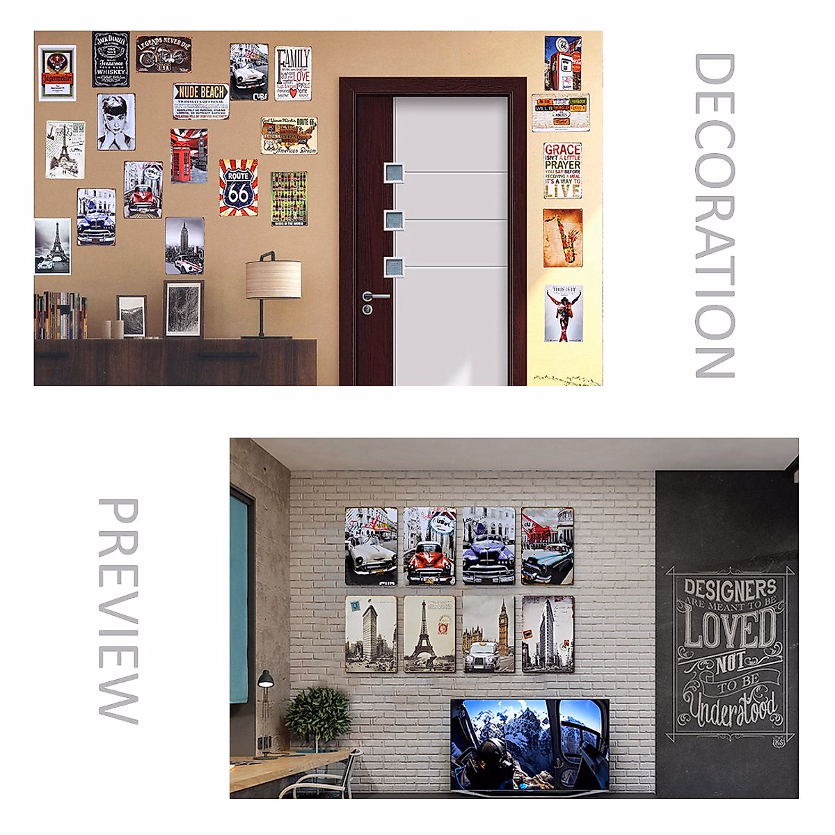 12x8 Inches Pub,bar,Home Wall Decor Souvenir Hanging Metal Tin Sign Plate Plaque (Wine)