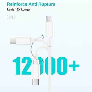 iPad Pro Charger,20W USB C Fast Charger with 10FT Long Fast Charging Cord for iPad Pro 12.9 5th/4th/3rd,11 inch 3rd/2nd/1st,iPad Air 5th/4th Generation,iPad Mini 6th,iPad 10th,iPhone 15 Pro Max/Plus